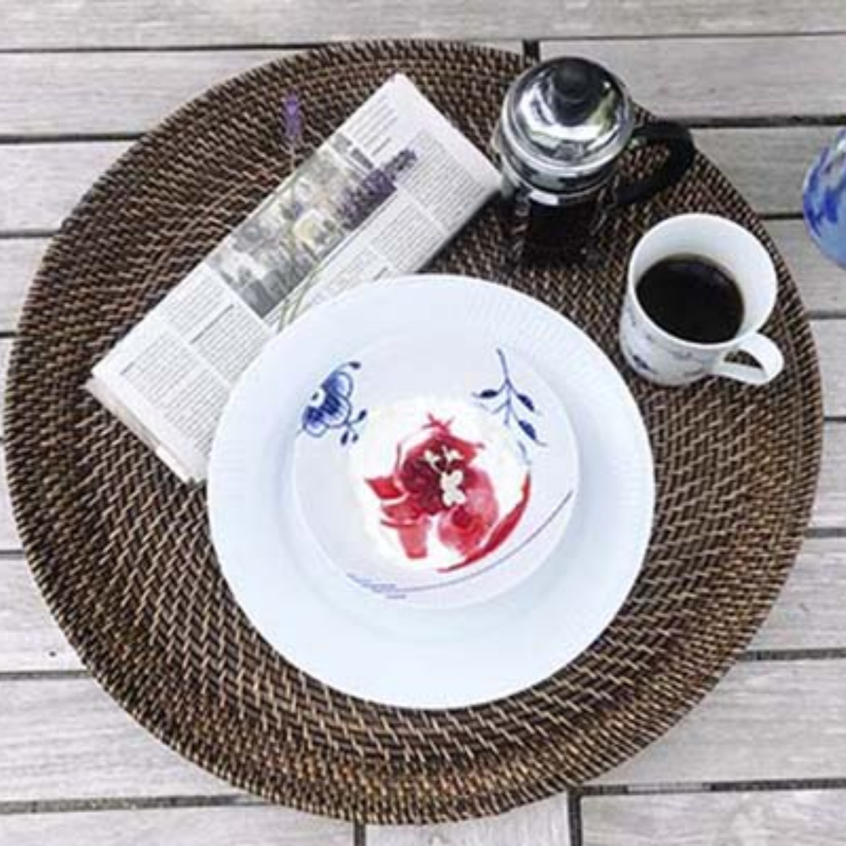 Lombok bakke - håndflettet serveringsbakke i rattan – Bali Bali